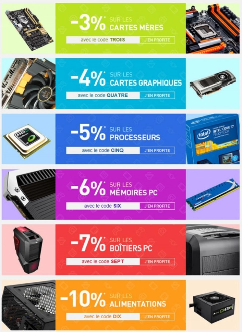 Bon Plan : 6 familles produits en Promo chez LDLC