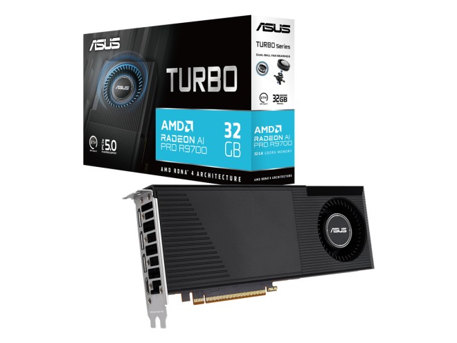 ASUS lance sa carte Turbo Radeon AI Pro R9700